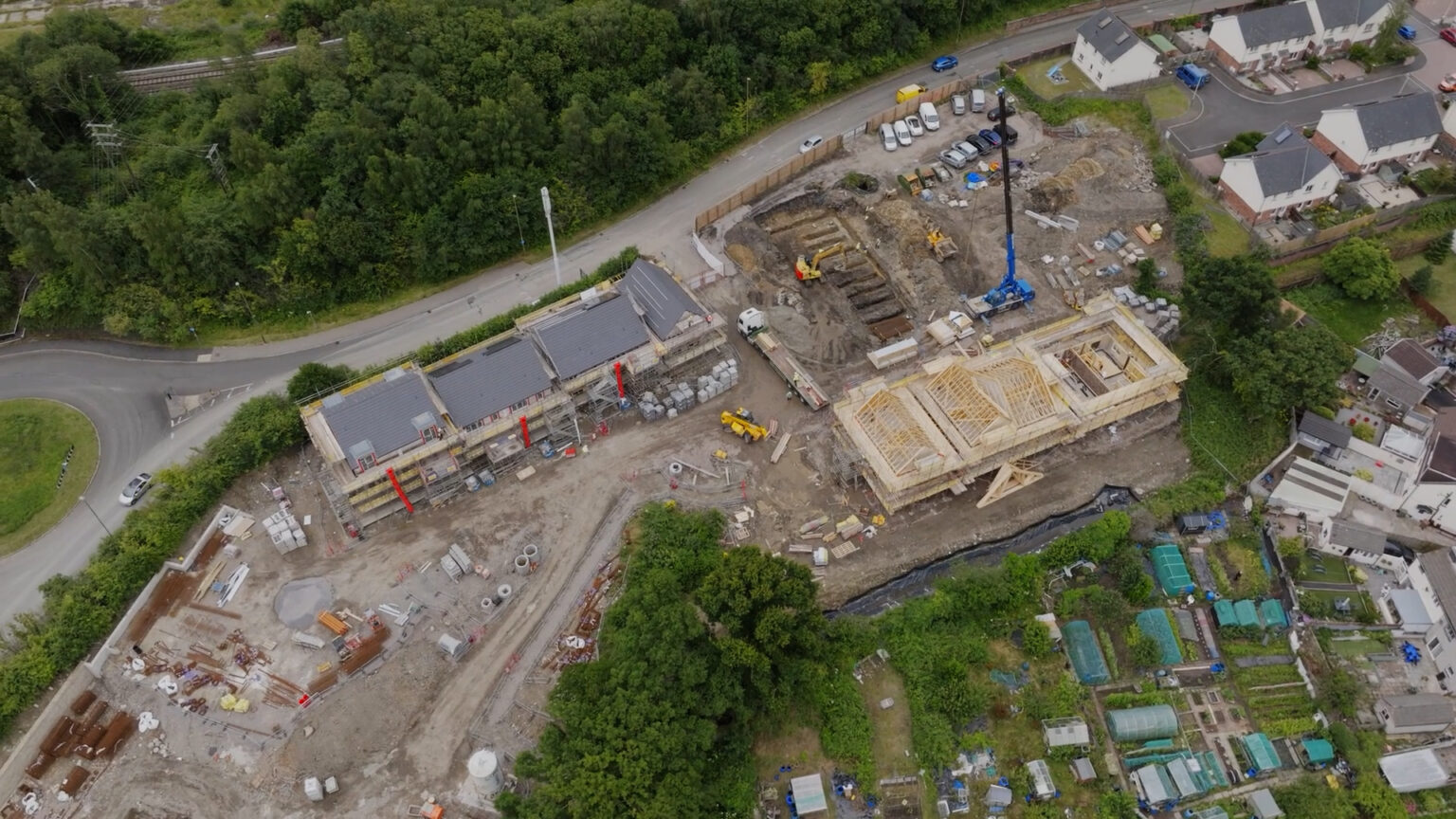 Construction phase of Caerphilly affordable housing development ...