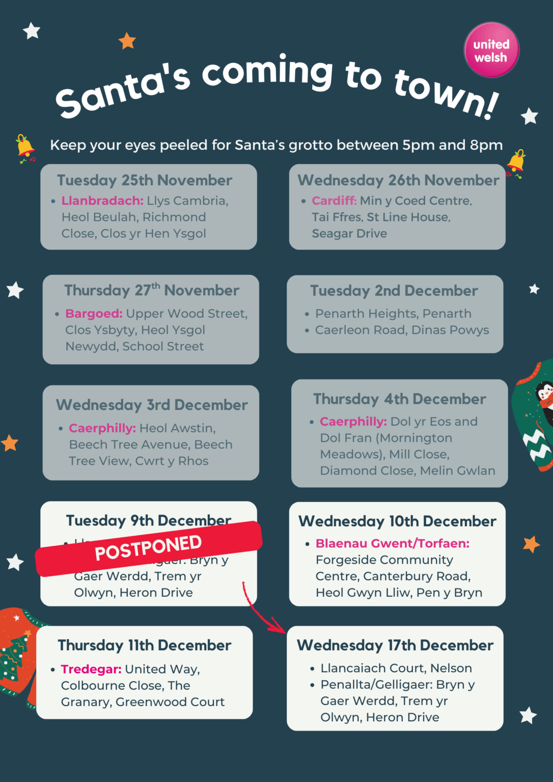 Santa Tour 2025 - United Welsh | United Welsh